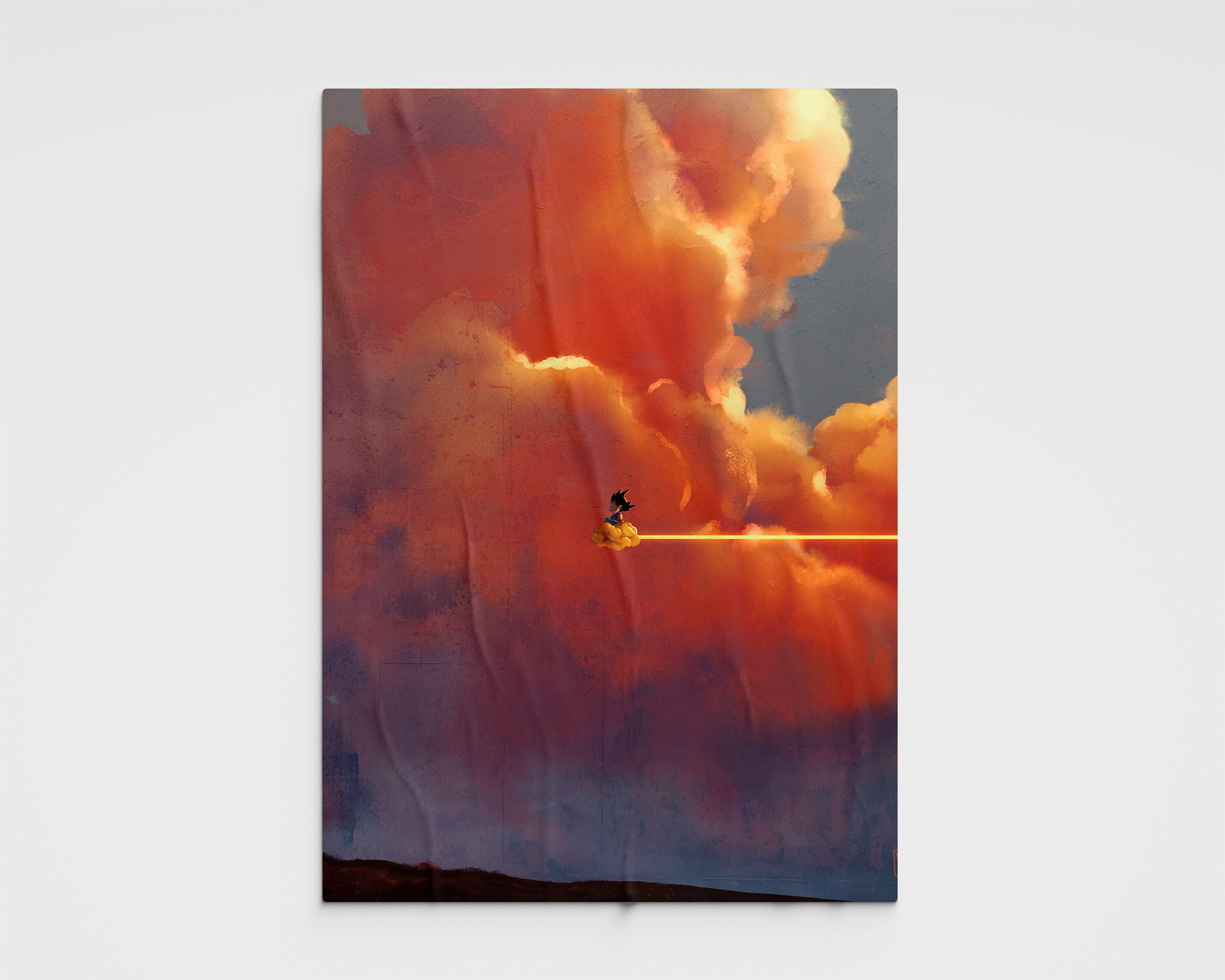 Goku Poster Kinton Cloud Akira Toriyama Tribute Dragon Ball - Etsy