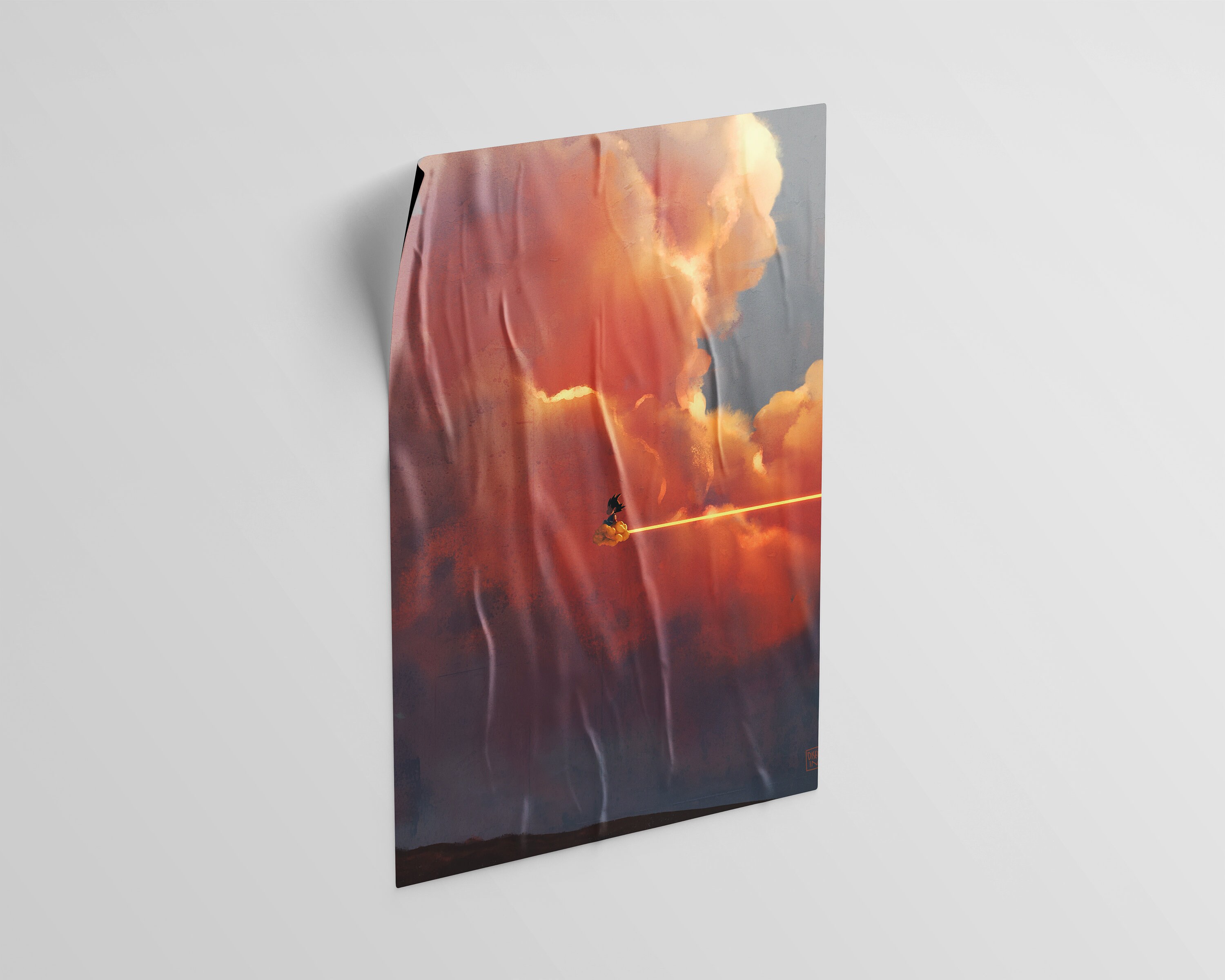 Goku Poster Kinton Cloud Akira Toriyama Tribute Dragon Ball - Etsy