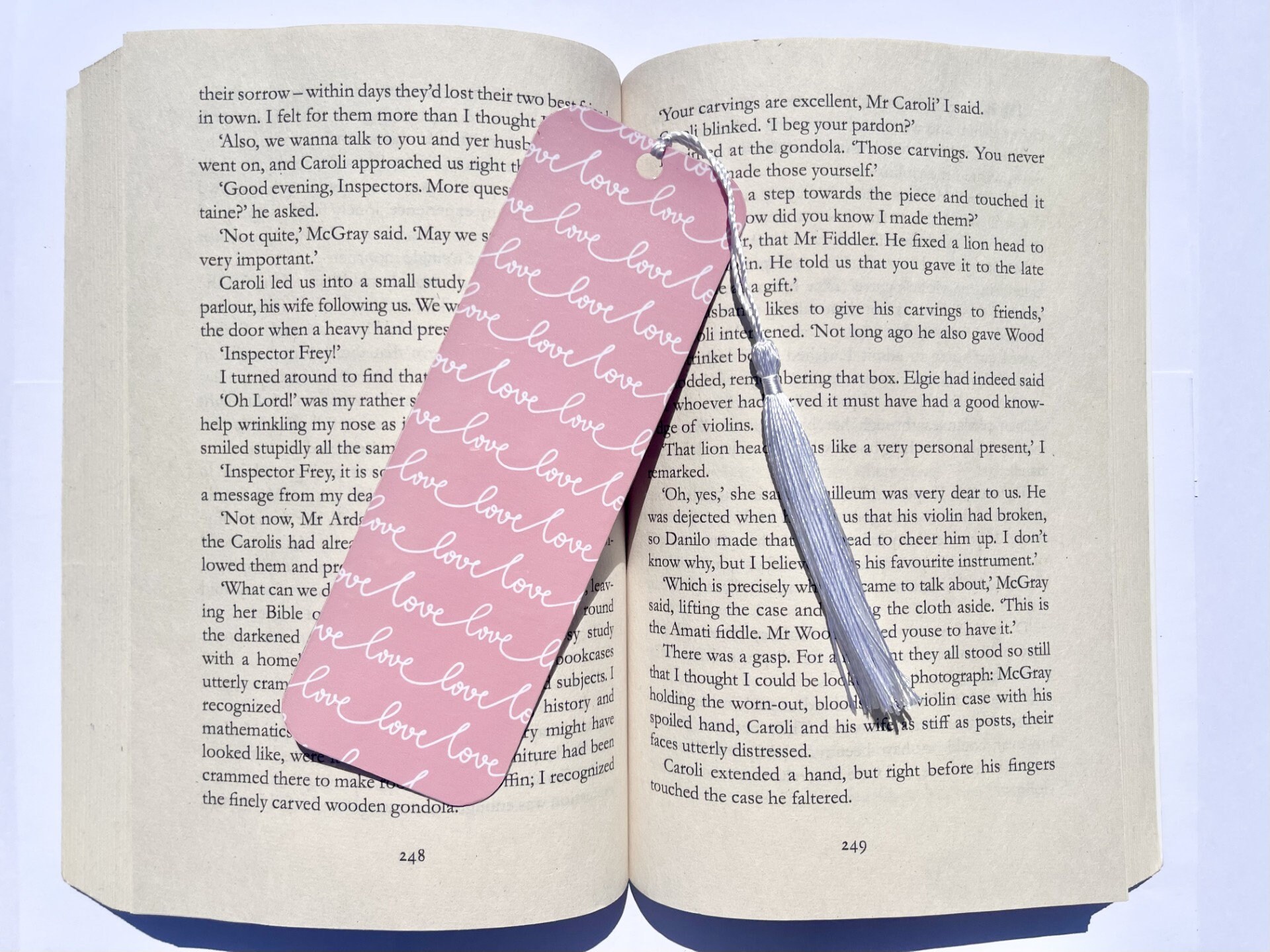 Love Heart Bookmark - Valentine's Day Bookmarks - Handmade 300gsm Card ...