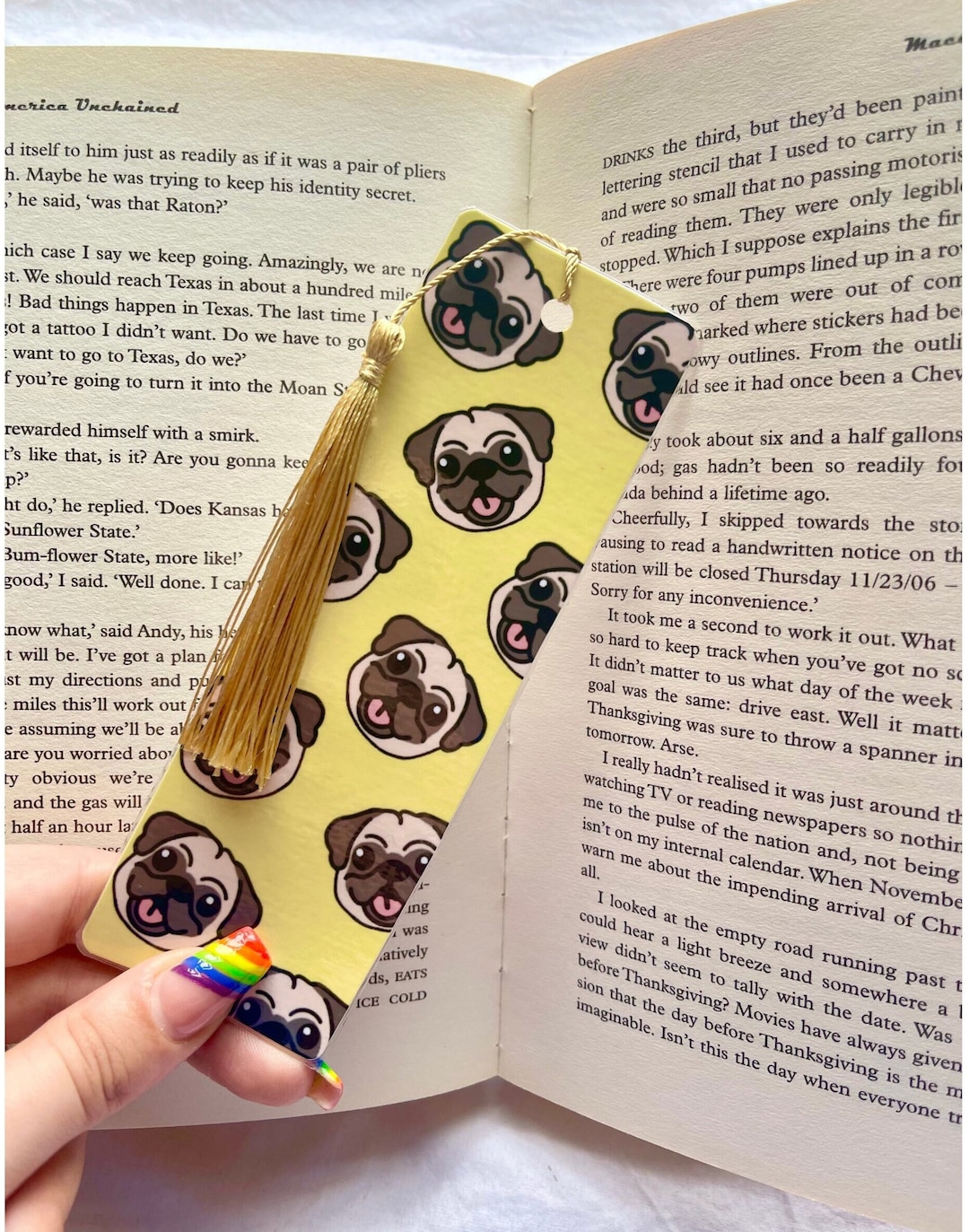 Dog Bookmark, Pug Bookmark With Tassel, Custom Dog Paw Laminated ...