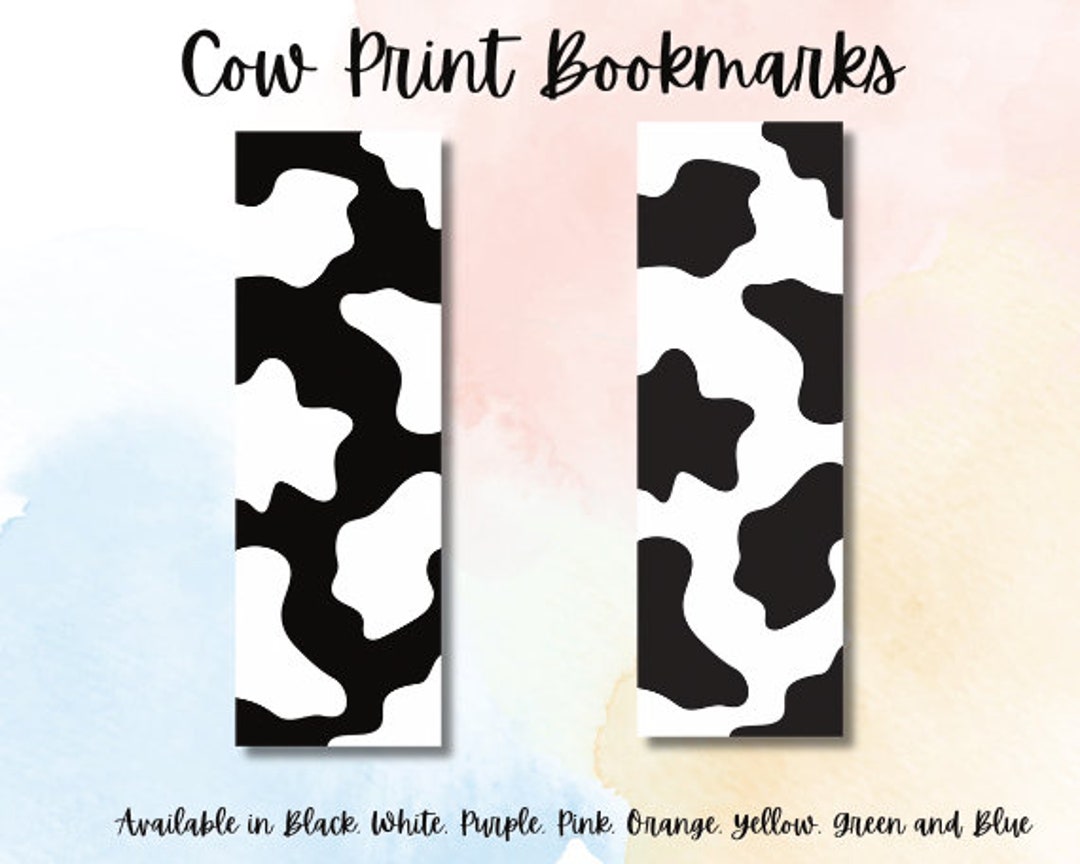 Cow Print Bookmark With Tassel Custom Cow Bookmark Pastel - Etsy