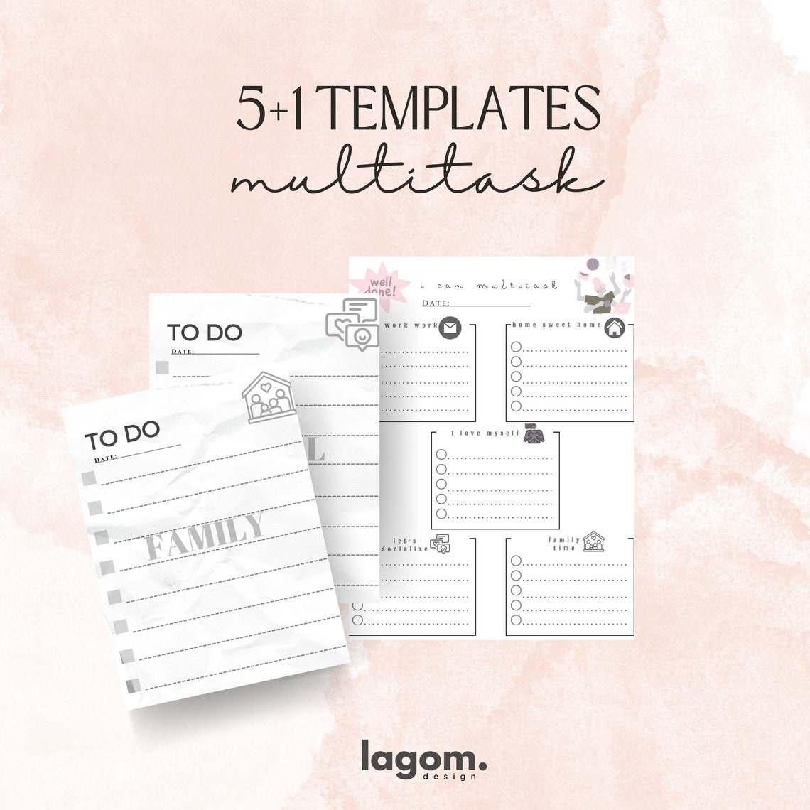 Multitask Planner Set/all-in-one Multitask Planner: Printable and ...