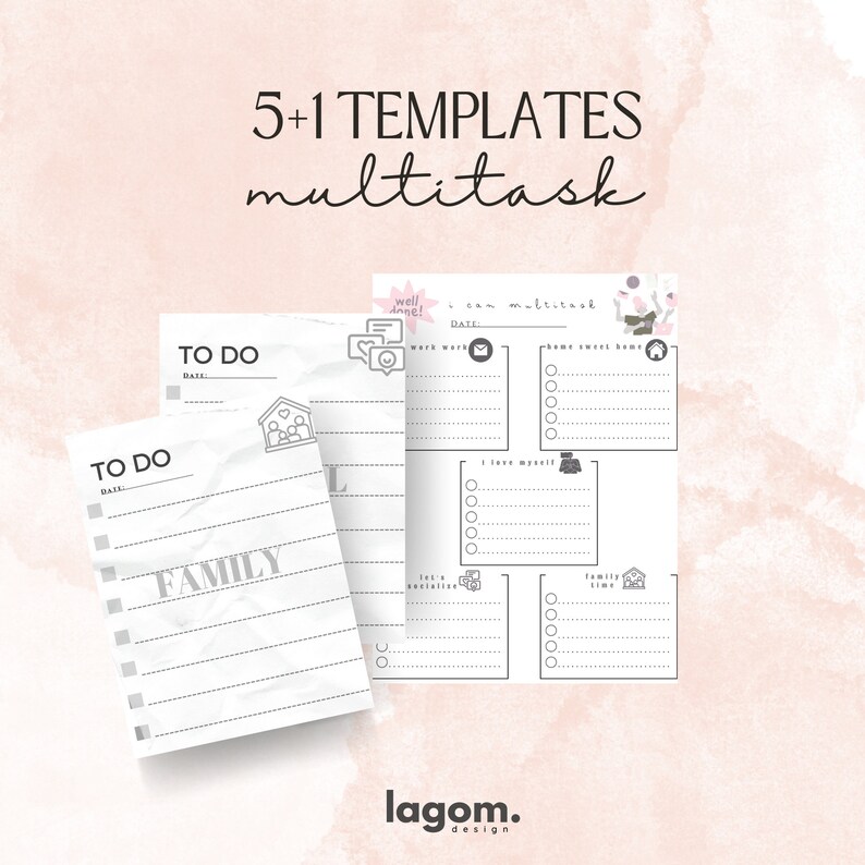 Multitask Planner Set/all-in-one Multitask Planner: Printable and ...