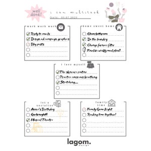 Multitask Planner Set/all-in-one Multitask Planner: Printable and ...