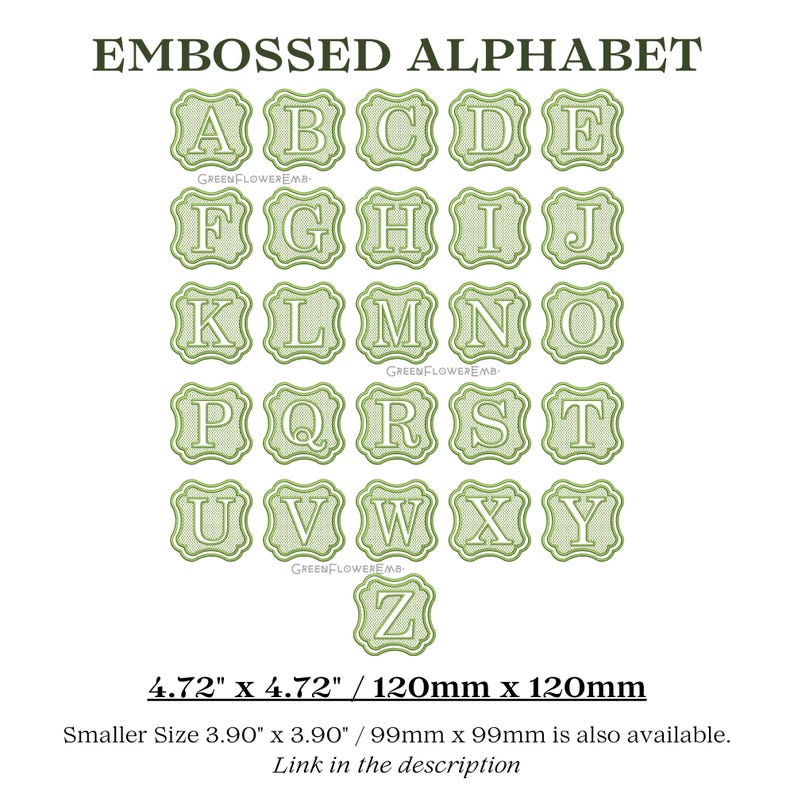 Embossed Complete Clover Border Monogram Embroidery Design for Towels ...