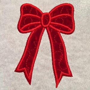 Side Bow Quilted Applique Embroidery Design | Motif | | Christmas ...