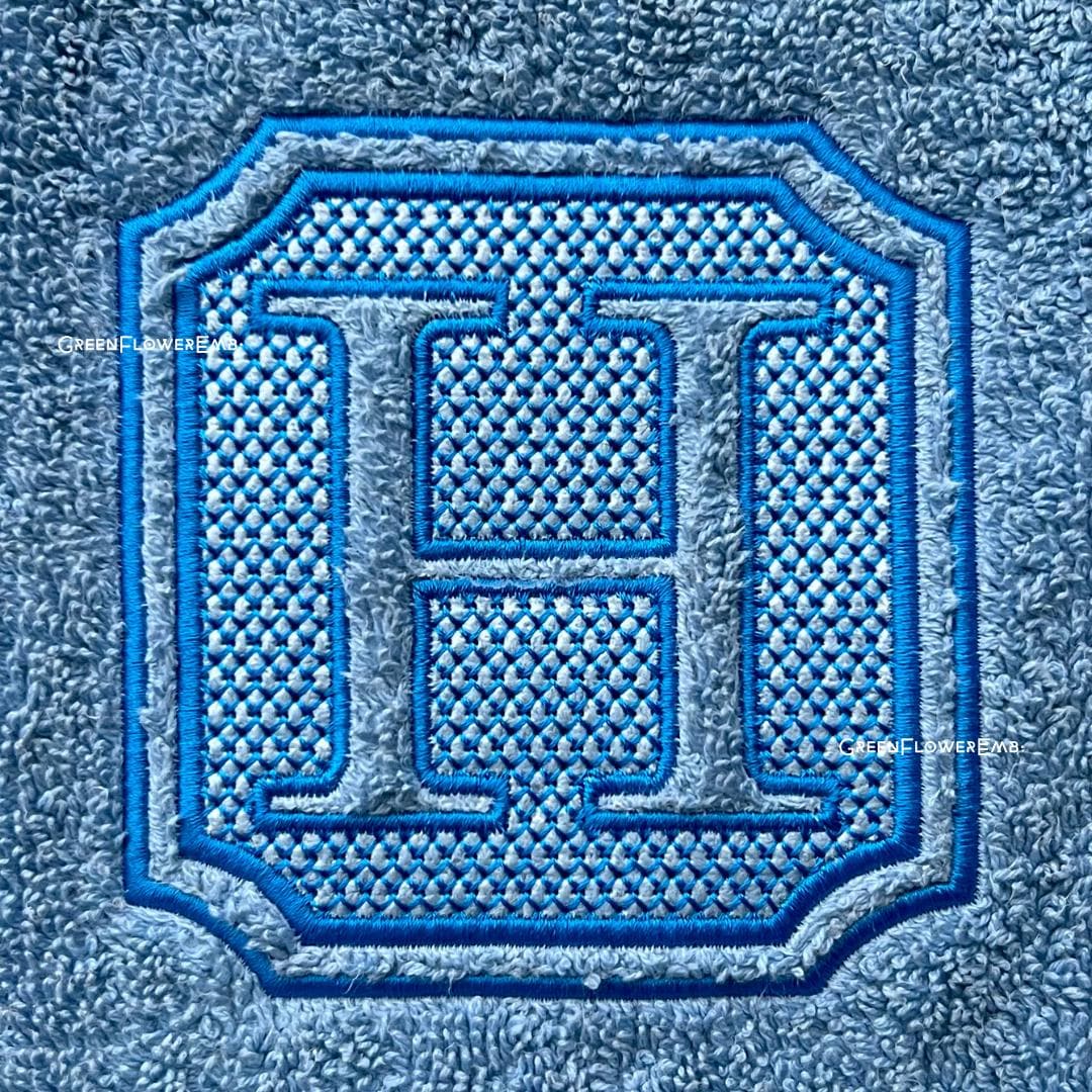 Embossed Royal Monogram Embroidery Design Complete Square Alphabet for ...