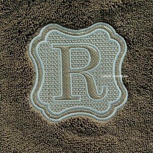 Embossed Square & Clover Royal Monogram Embroidery Design Bundle for ...