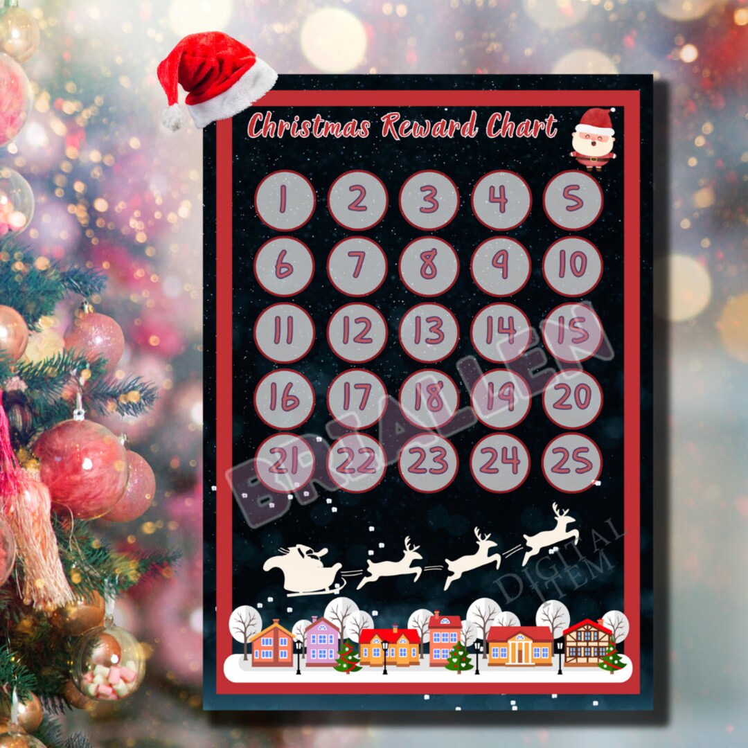Christmas Rewards Chart - Etsy