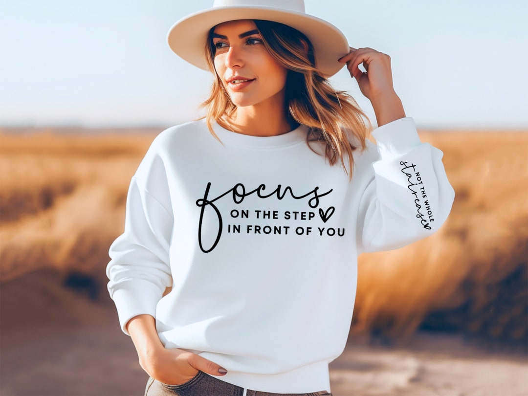 Sleeve Printed Sweatshirt, Motivational Gift Sweatshirt, Mental Health ...