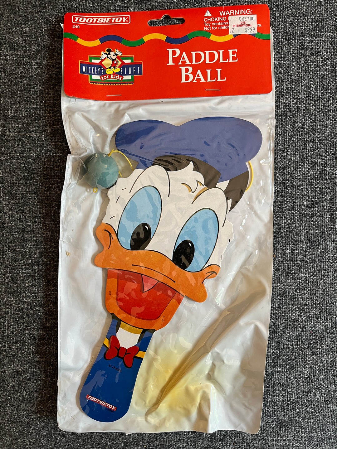 1997 Donald Duck Paddle Ball by Tootsie Toy - Etsy