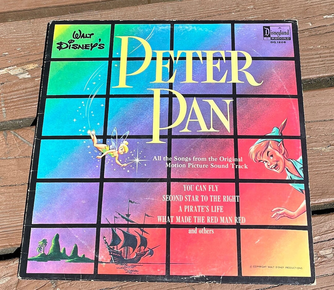 1963 Walt Disney’s Peter Pan LP Vinyl Record - Free Shipping - Etsy