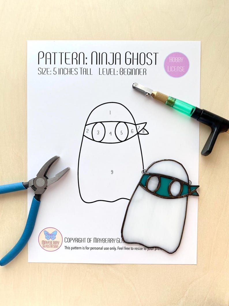 Ninja, Cowboy, & Pirate Ghost Stained Glass Pattern Bundle - Digital ...