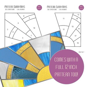Sunny Rays Stained Glass Pattern - Digital Download - Etsy