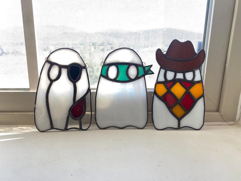 Ninja, Cowboy, & Pirate Ghost Stained Glass Pattern Bundle - Digital ...