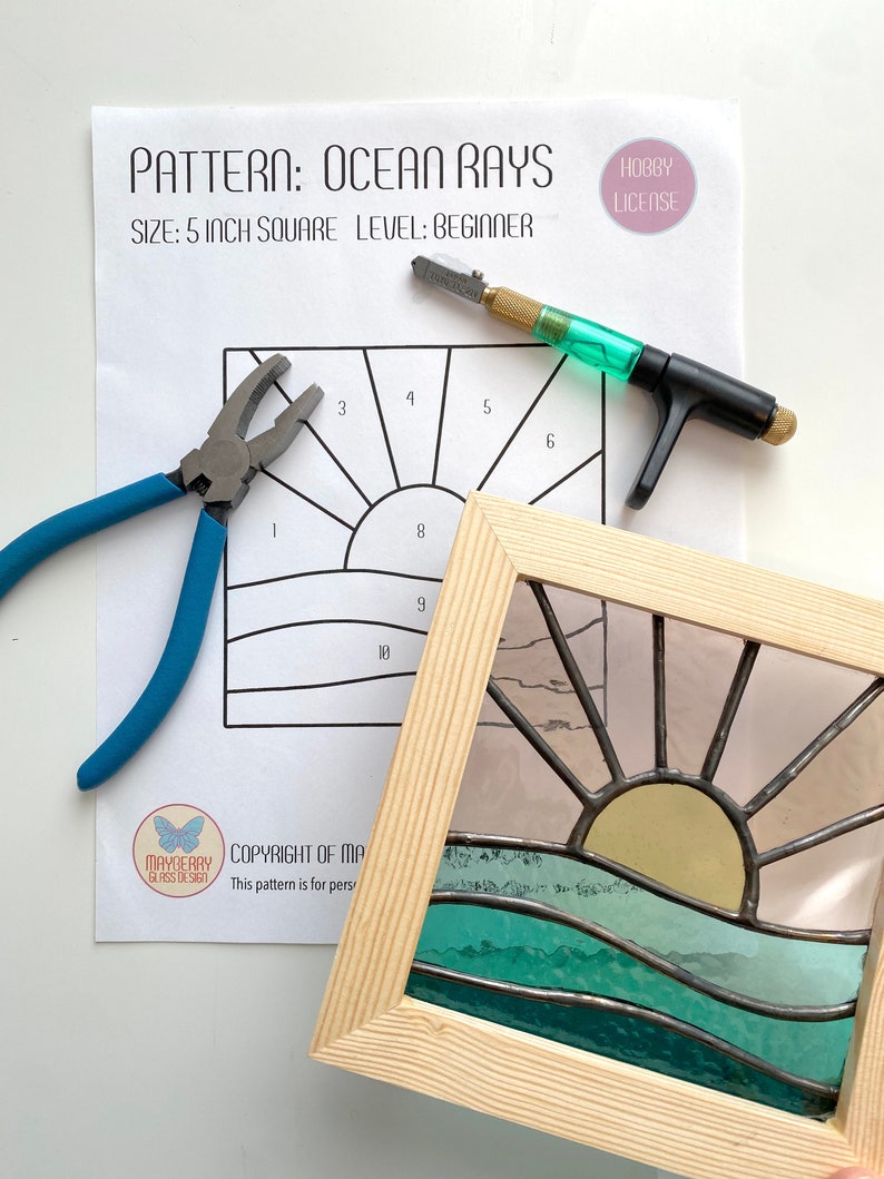 Ocean Waves Stained Glass Pattern - Digital Download - Etsy