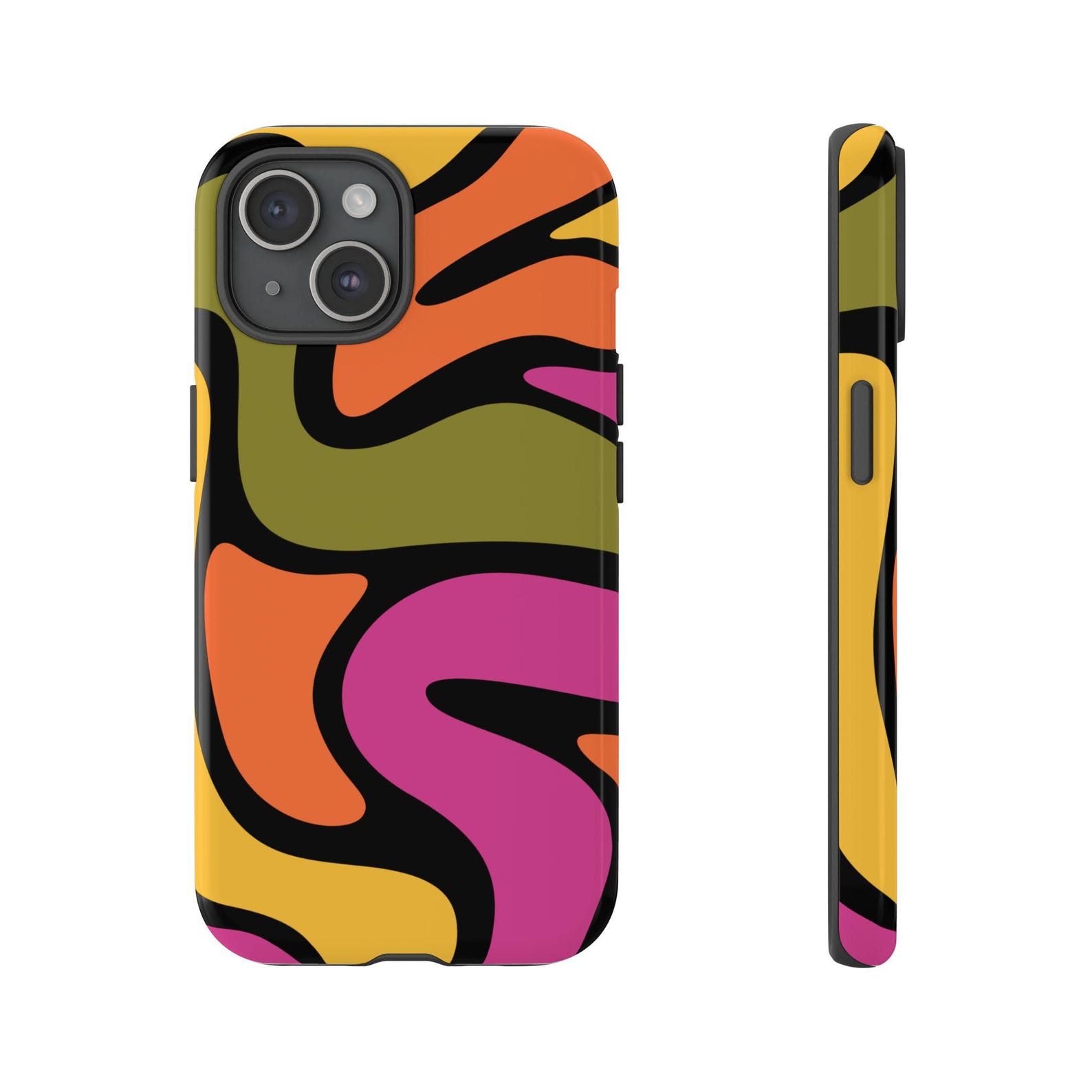 70s Groovy Wavy iPhone Case – Retro Aesthetic Phone Cover - Etsy