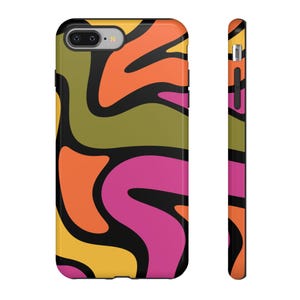 70s Groovy Wavy iPhone Case – Retro Aesthetic Phone Cover - Etsy