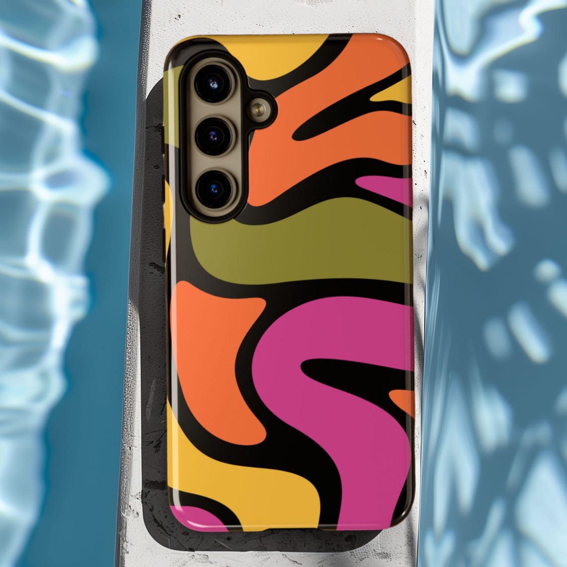 70s Groovy Wavy iPhone Case – Retro Aesthetic Phone Cover - Etsy