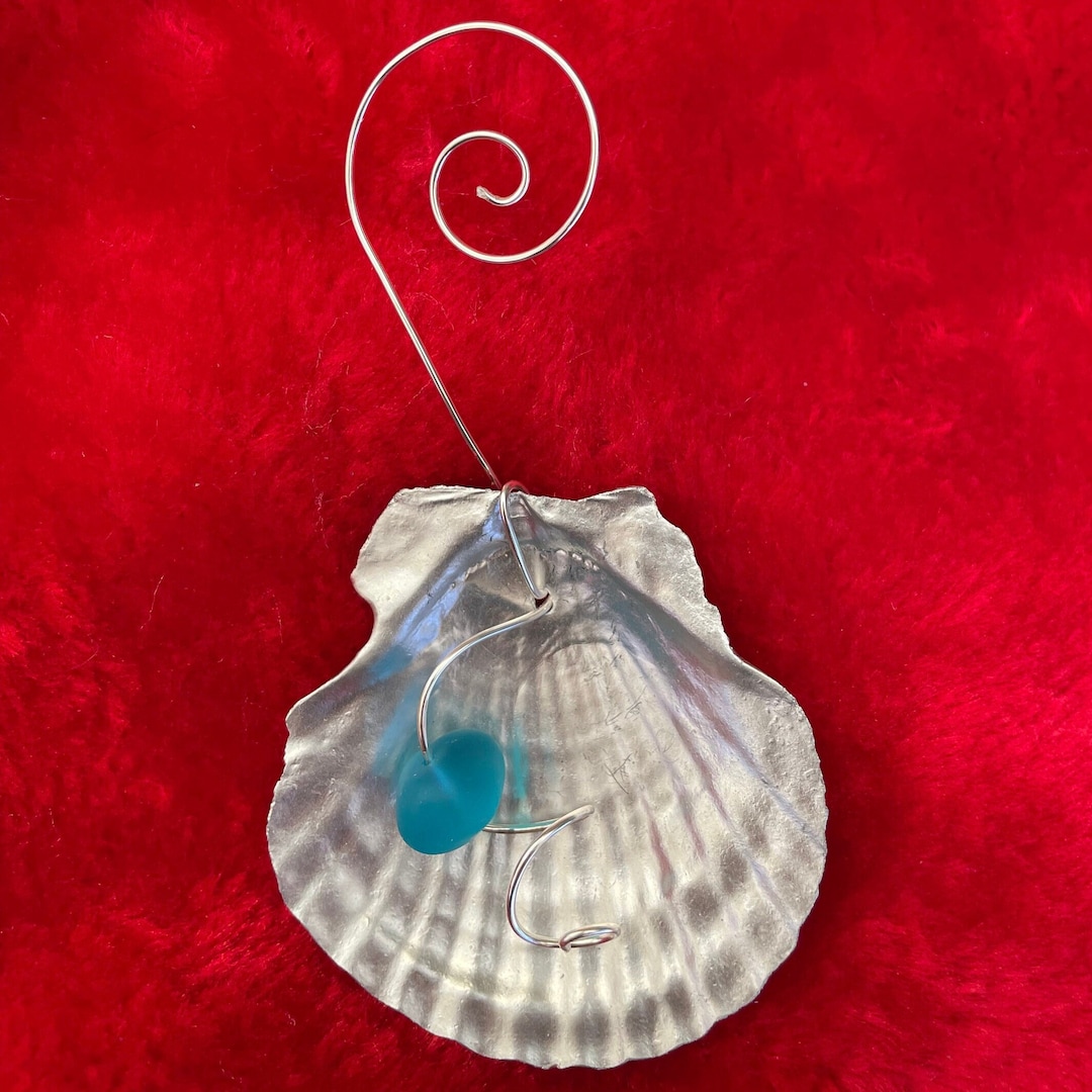 Silver Seashell Christmas Ornament Xmas Ornament Gift - Etsy