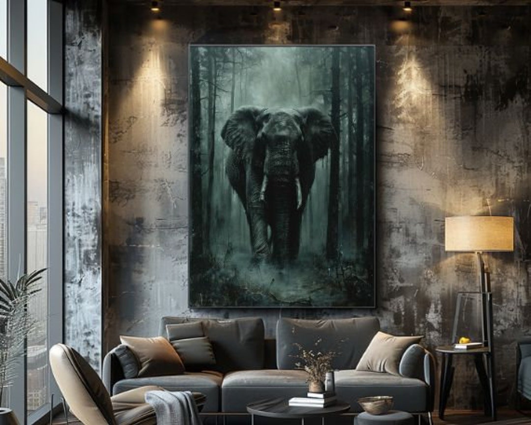 Mystic Forest Sentinel: Solitary Elephant, Enigmatic Woodland Wanderer ...
