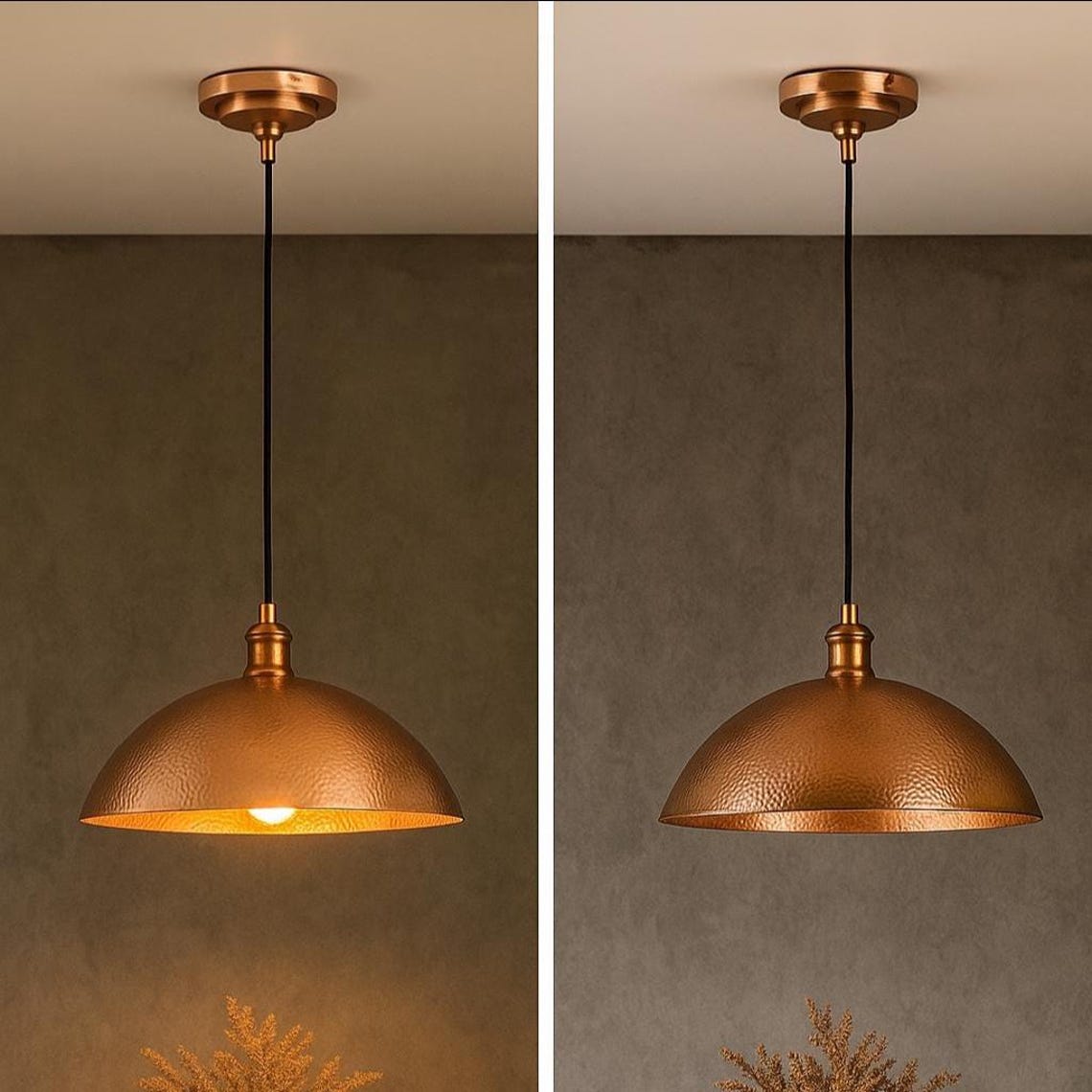 Unlacquered Solid Copper Pendant Light, Ceiling Light Copper, Copper ...
