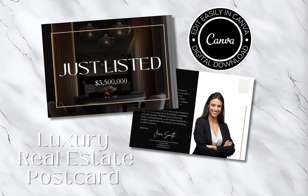 Luxury Real Estate Postcard | Luxury Real Estate | Real Estate ...