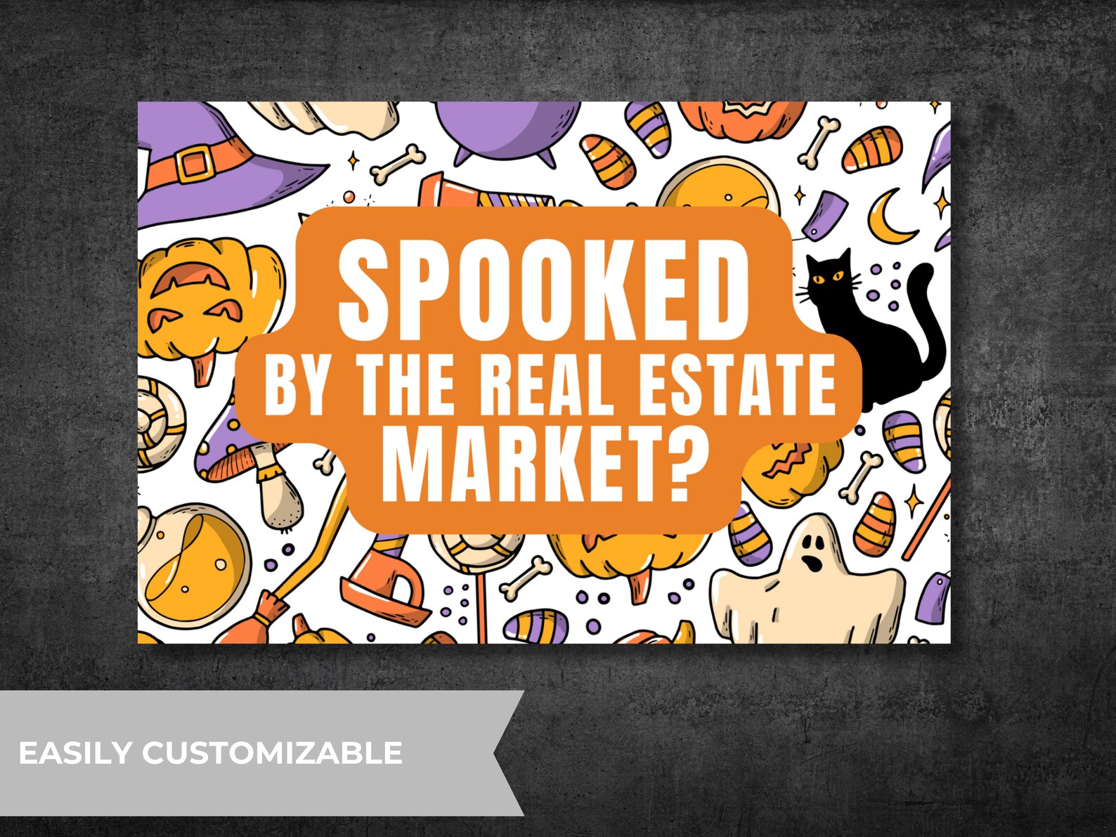 Real Estate Halloween Postcard, Real Estate Marketing, Mailer, Realtor ...