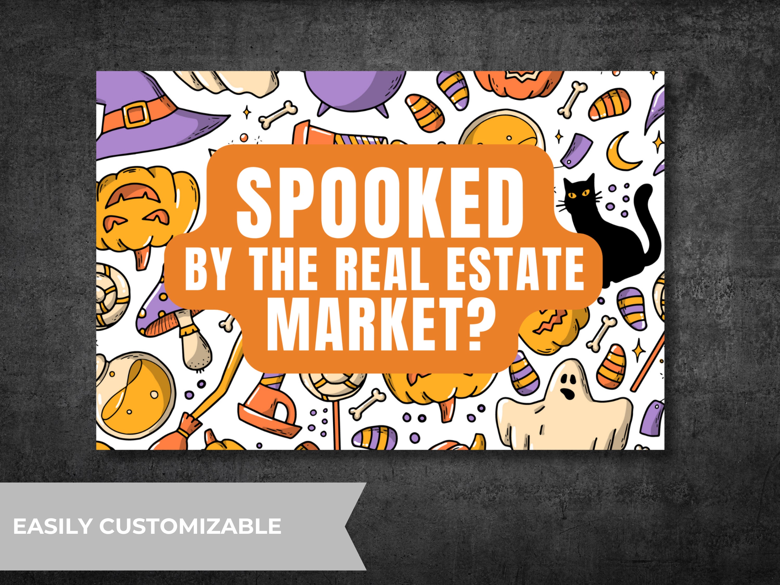 Real Estate Halloween Postcard, Real Estate Marketing, Mailer, Realtor ...