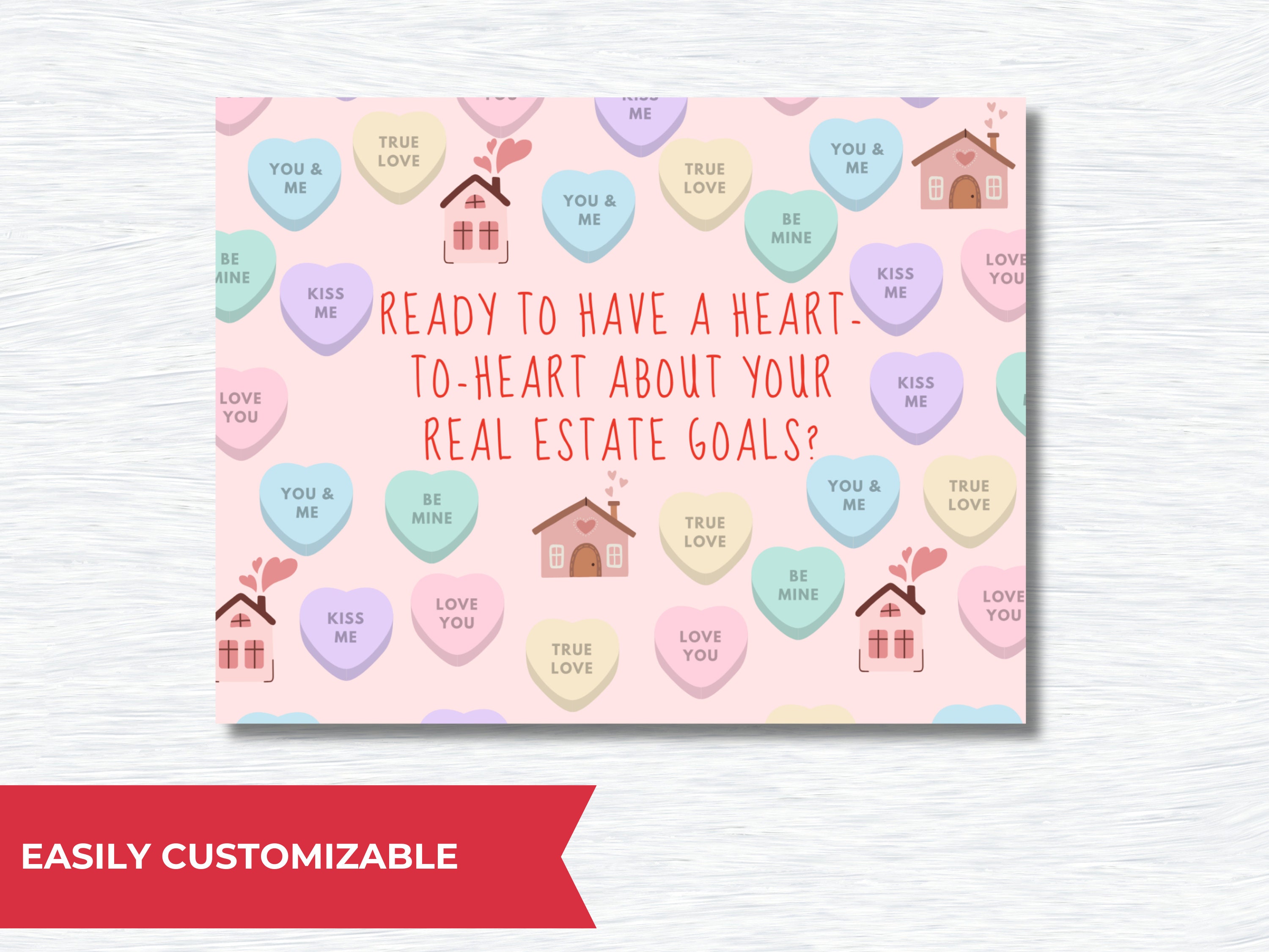 Valentines Real Estate Postcard Real Estate Marketing Realtor Pop by ...