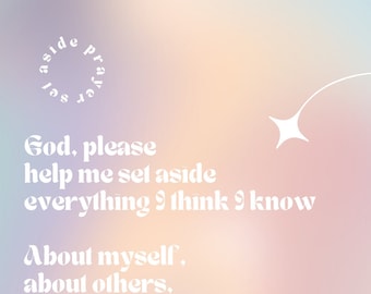 Set Aside Prayer Poster - Etsy