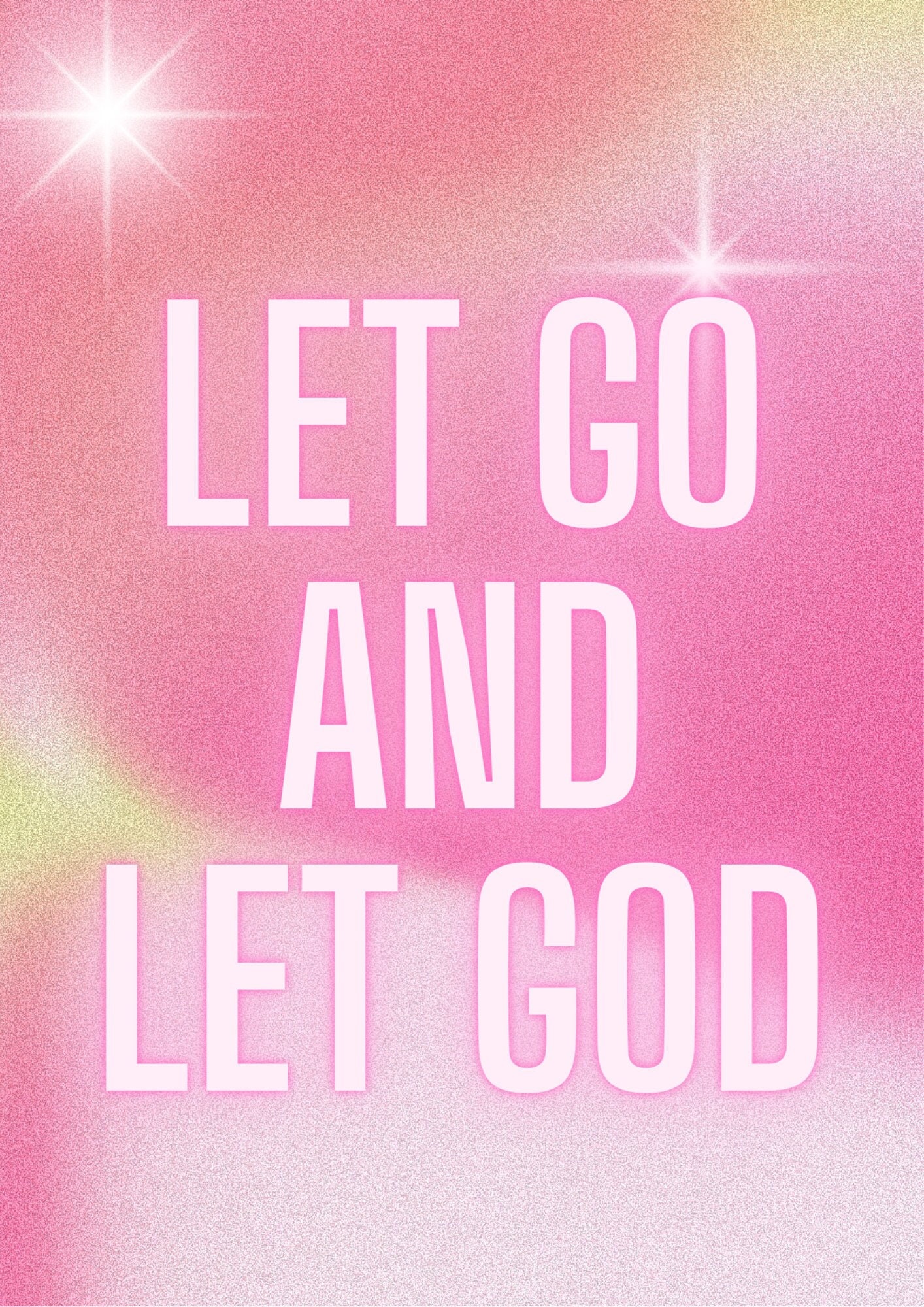 Let Go and Let God Poster | Spiritual Poster | Inspirational Poster - Etsy