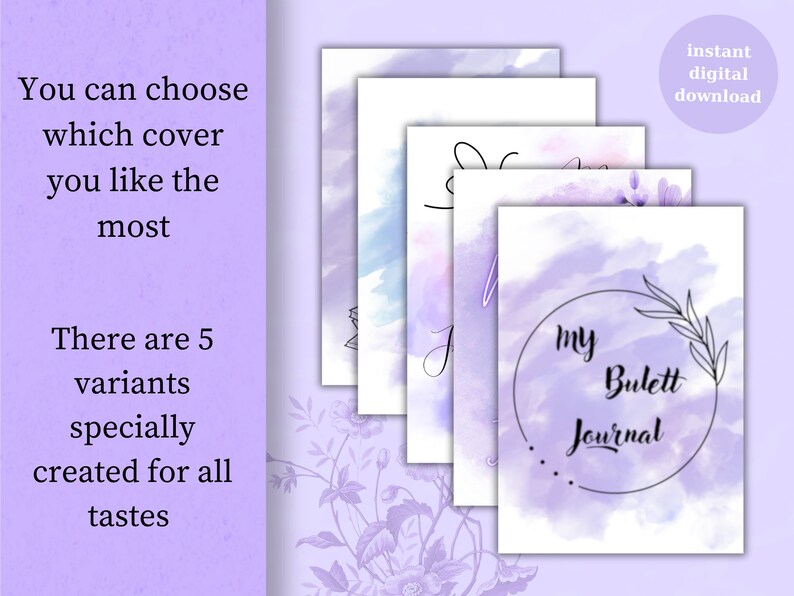 Lavender Dream Bullet Journal Bundle | Digital Bullet Journal Pages ...