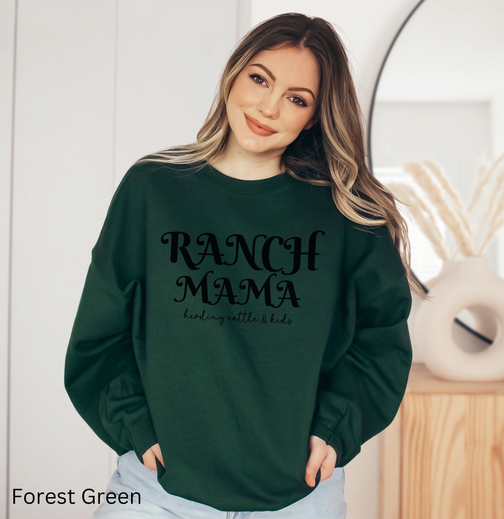 Ranch Mama Sweatshirt, Raising Cows and Kids, Farm Shirt, Country ...
