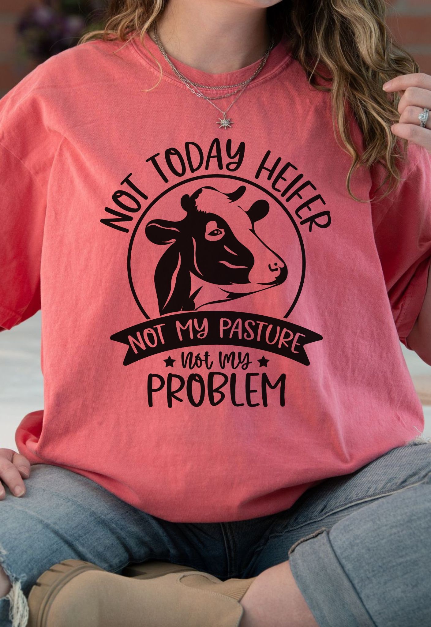 Not Today Heifer Not My Pasture Not My Problem Shirt, Farm Life Tee ...
