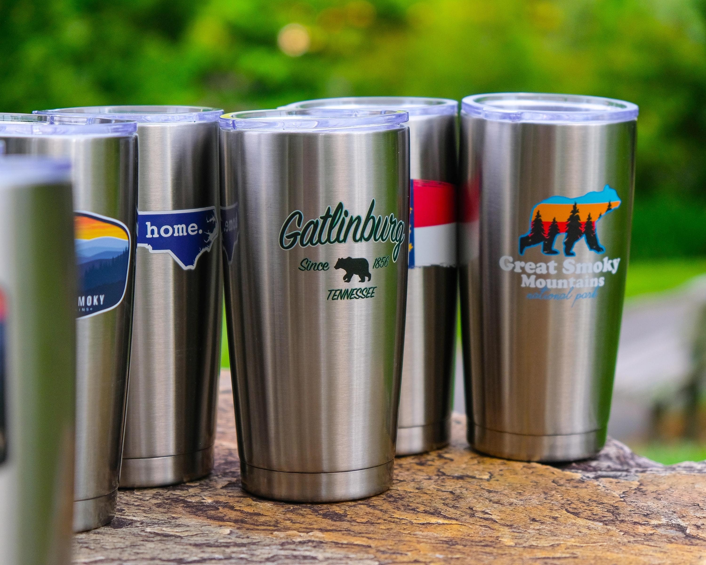 Great Smoky Mountains. North Carolina Artist Stainless Steel Mugs ...
