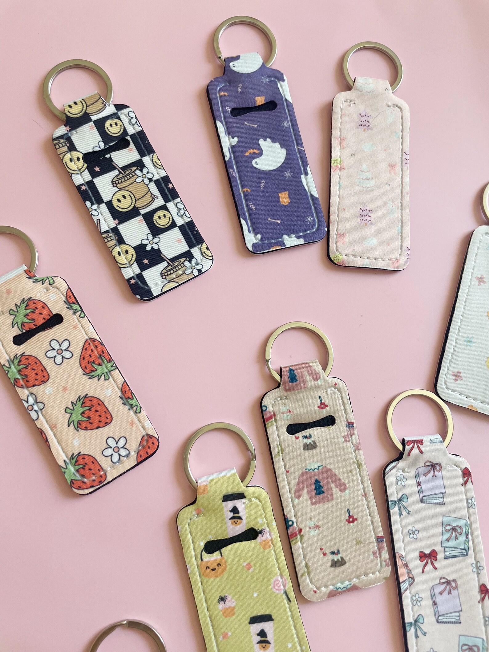 Lip Balm Keychain Lip Balm Holder Keychain Purse Trendy Boho Lip Balm ...