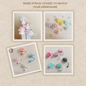 Straw Cap Cover Cute Straw Topper Straw Tip Cap Cover Trendy Straw ...