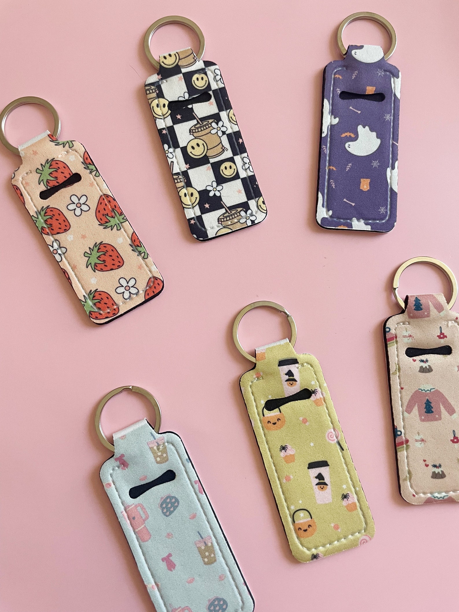 Lip Balm Keychain Lip Balm Holder Keychain Purse Trendy Boho Lip Balm ...