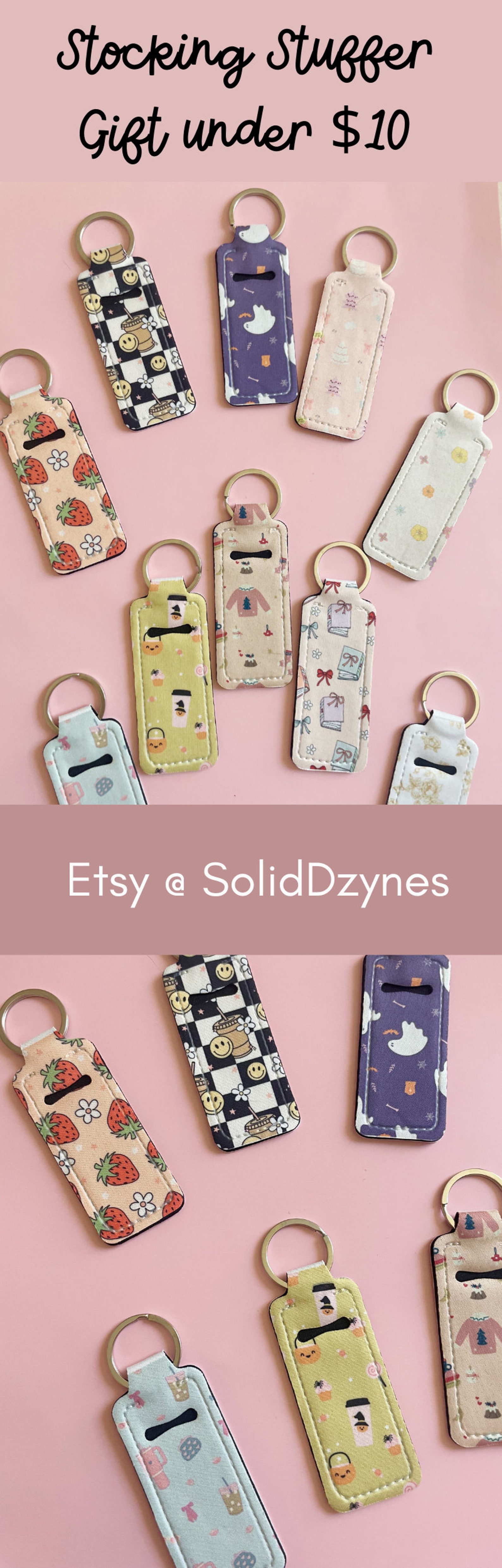 Lip Balm Keychain Lip Balm Holder Keychain Purse Trendy Boho Lip Balm ...