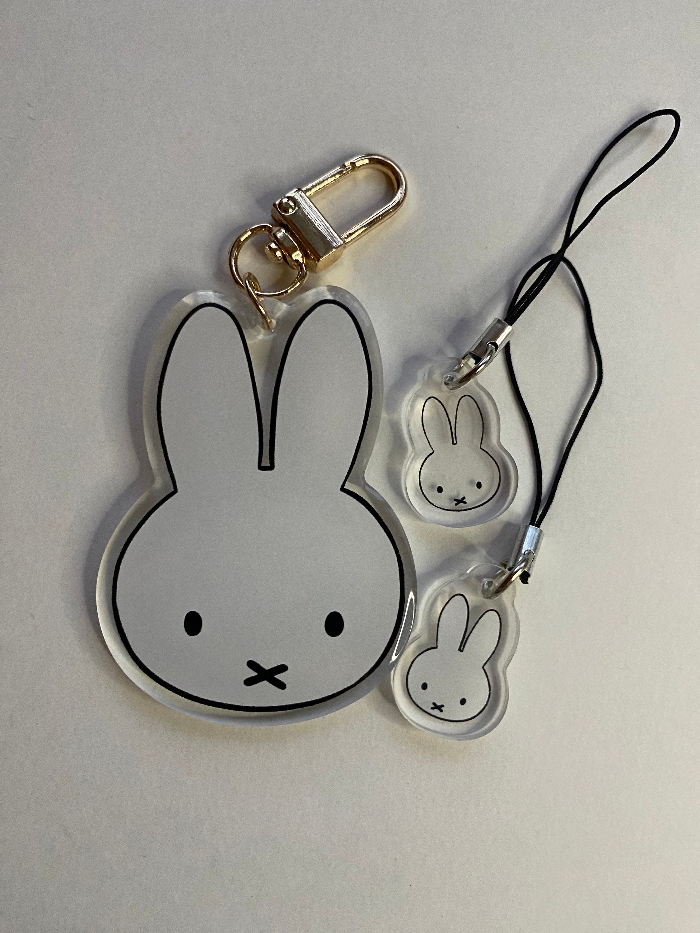 Miffy Acrylic Keychain/phone Charm - Etsy