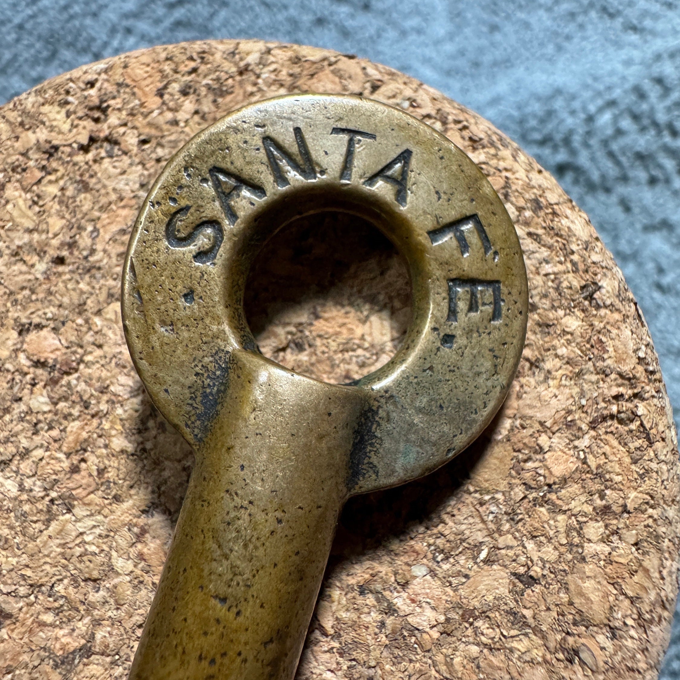 Santa Fe Tool House TH Brass Key Railroad Hollow Barrel Oval Adams and ...