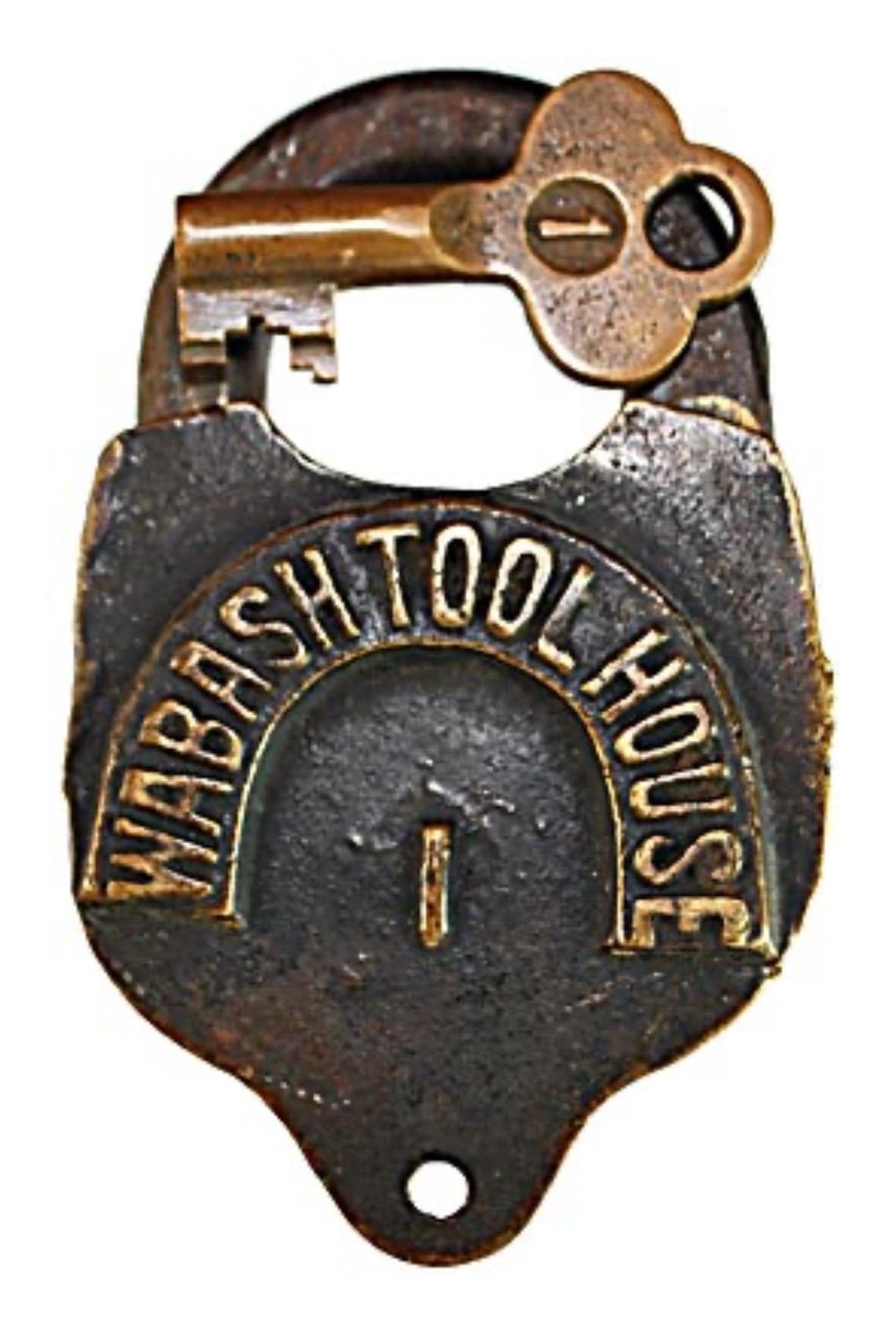 WAB Wabash Tool House 1 Brass Railroad Key for Slaymaker Lock Rare Find ...