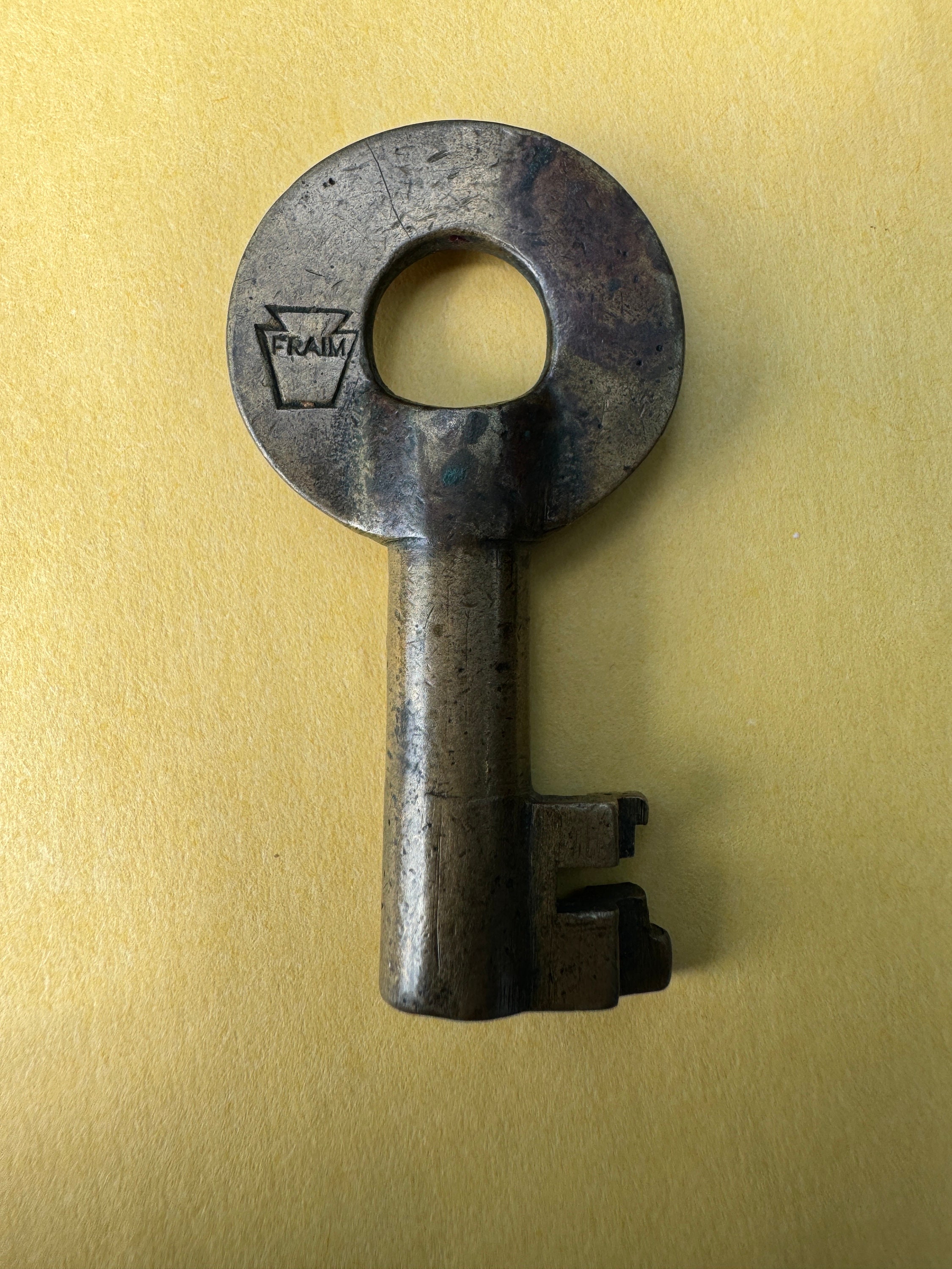 DL&W Delaware, Lackawanna and Western Railroad Brass Key Hollow Barrel ...