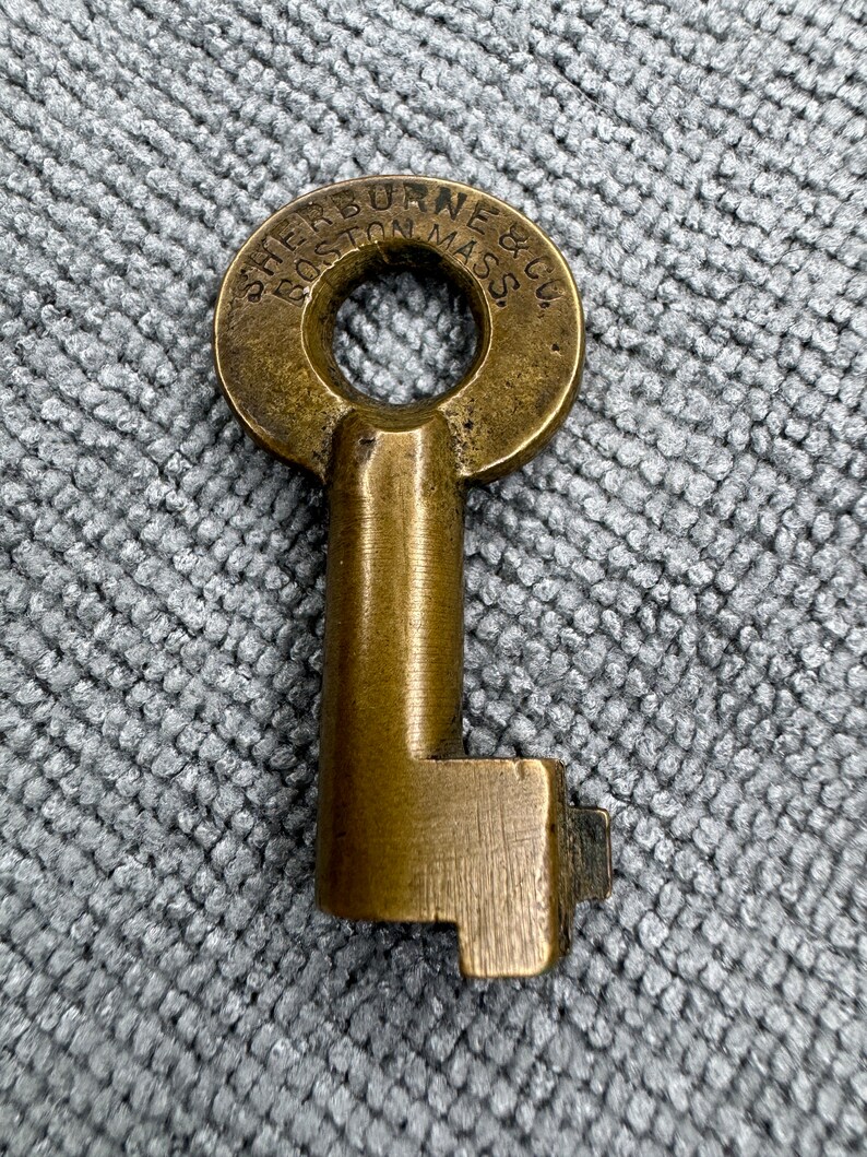 B&MRR Boston and Maine BM Railroad Brass Switch Key Hollow Barrel ...