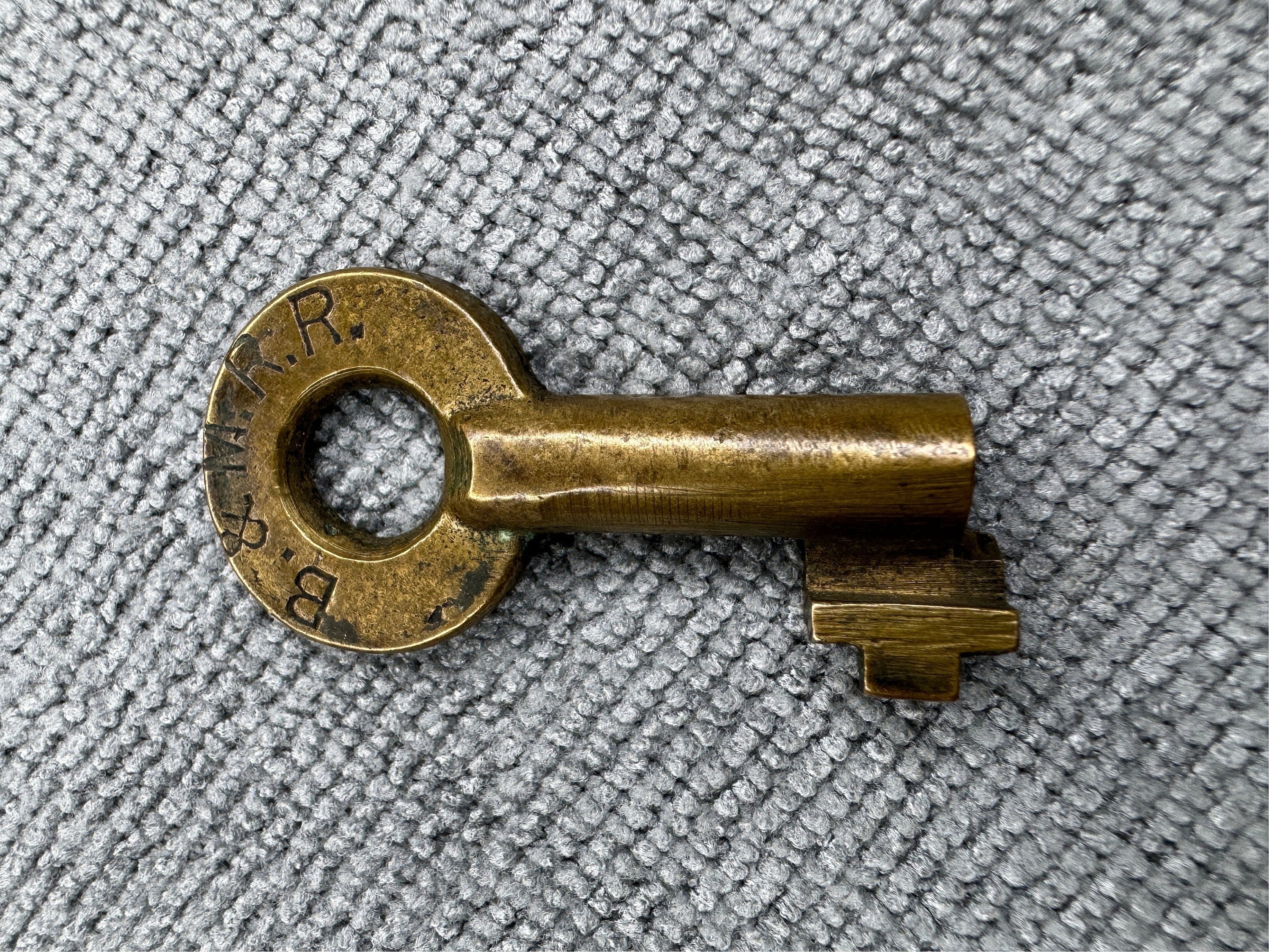 B&MRR Boston and Maine BM Railroad Brass Switch Key Hollow Barrel ...