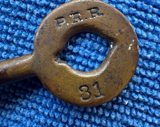 PRR Pennsylvania Railroad Cab Car Key Antique Brass Railway Key Made by ...