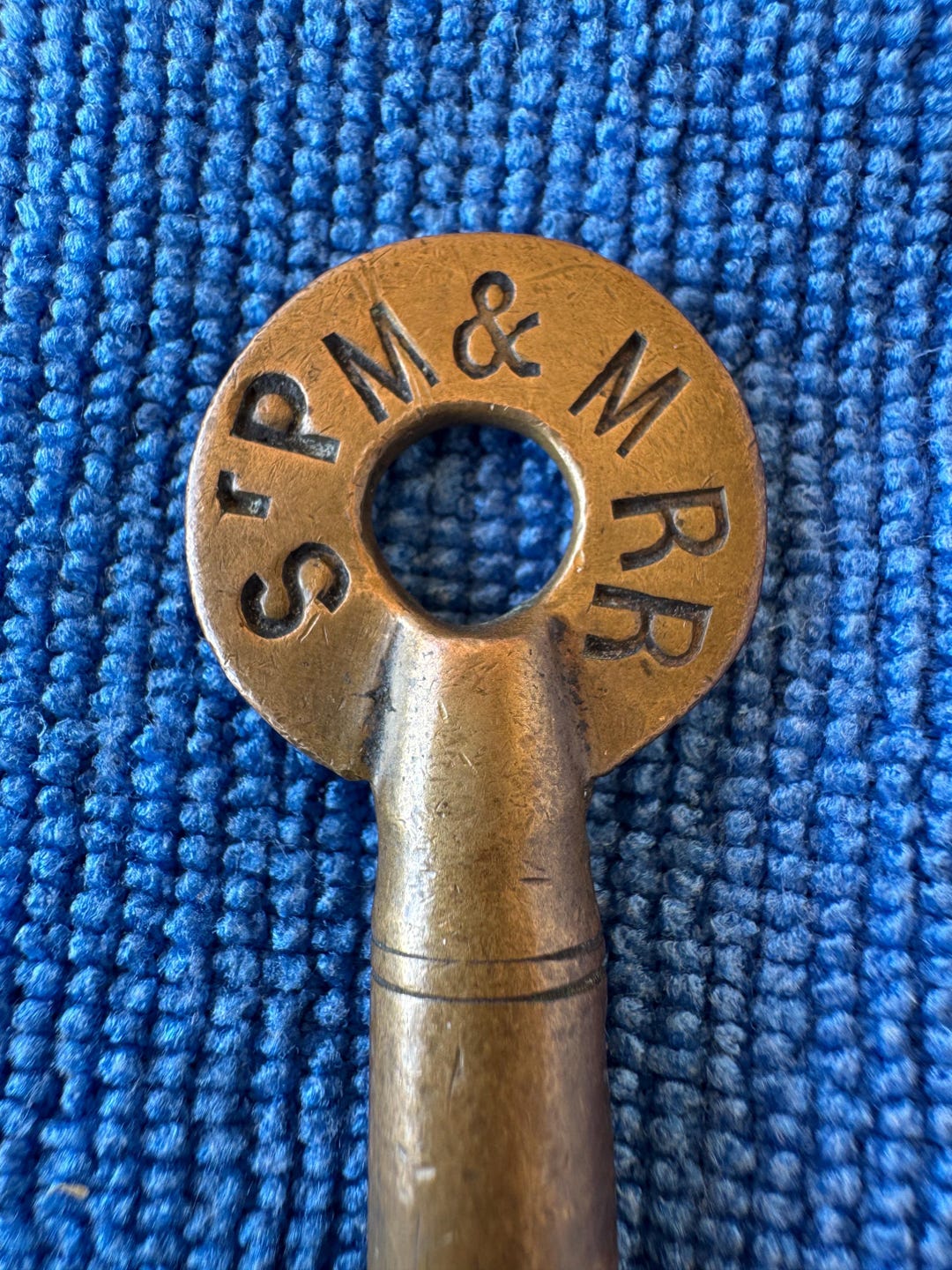 STPM&MRR S st Paul Minneapolis and Manitoba Block Letters Brass Tapered ...