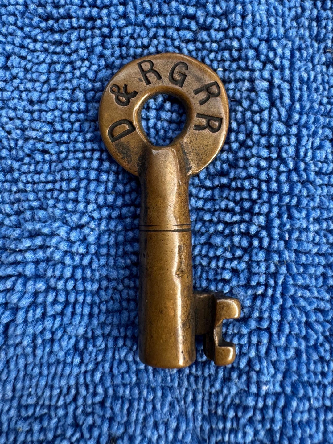 D&RG RR Brass Switch Railroad Key (denver and Rio Grande) Serif Letters ...