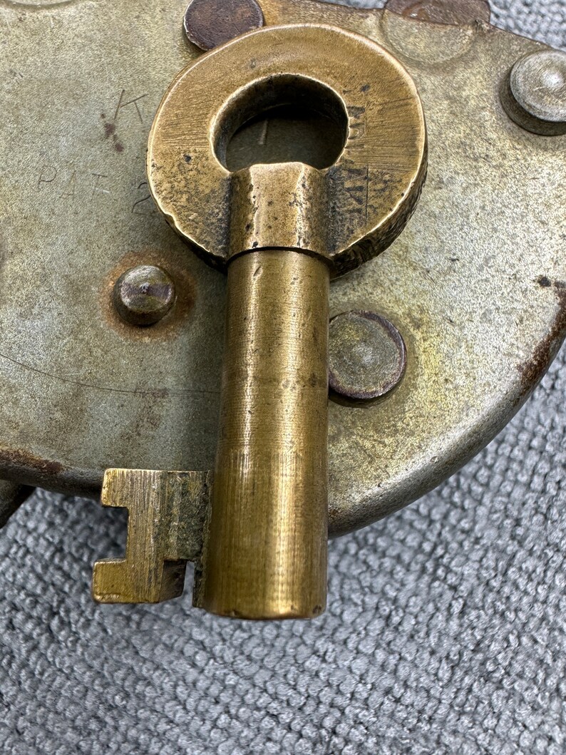 KCT Railway Padlock and Brass Key Vintage Adlake Railroad Switch Lock ...